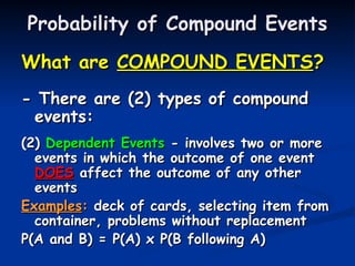 Probability of Compound Events for Math 8.ppt