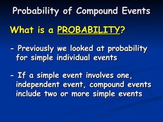 Probability of Compound Events for Math 8.ppt