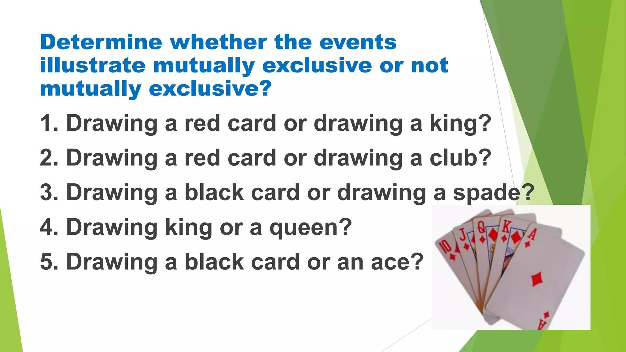 PROBABILITY OF MUTUALLY EXCLUSIVE EVENTS final.pptx