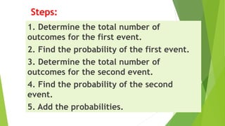 PROBABILITY OF MUTUALLY EXCLUSIVE EVENTS final.pptx