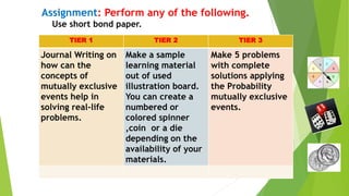PROBABILITY OF MUTUALLY EXCLUSIVE EVENTS final.pptx