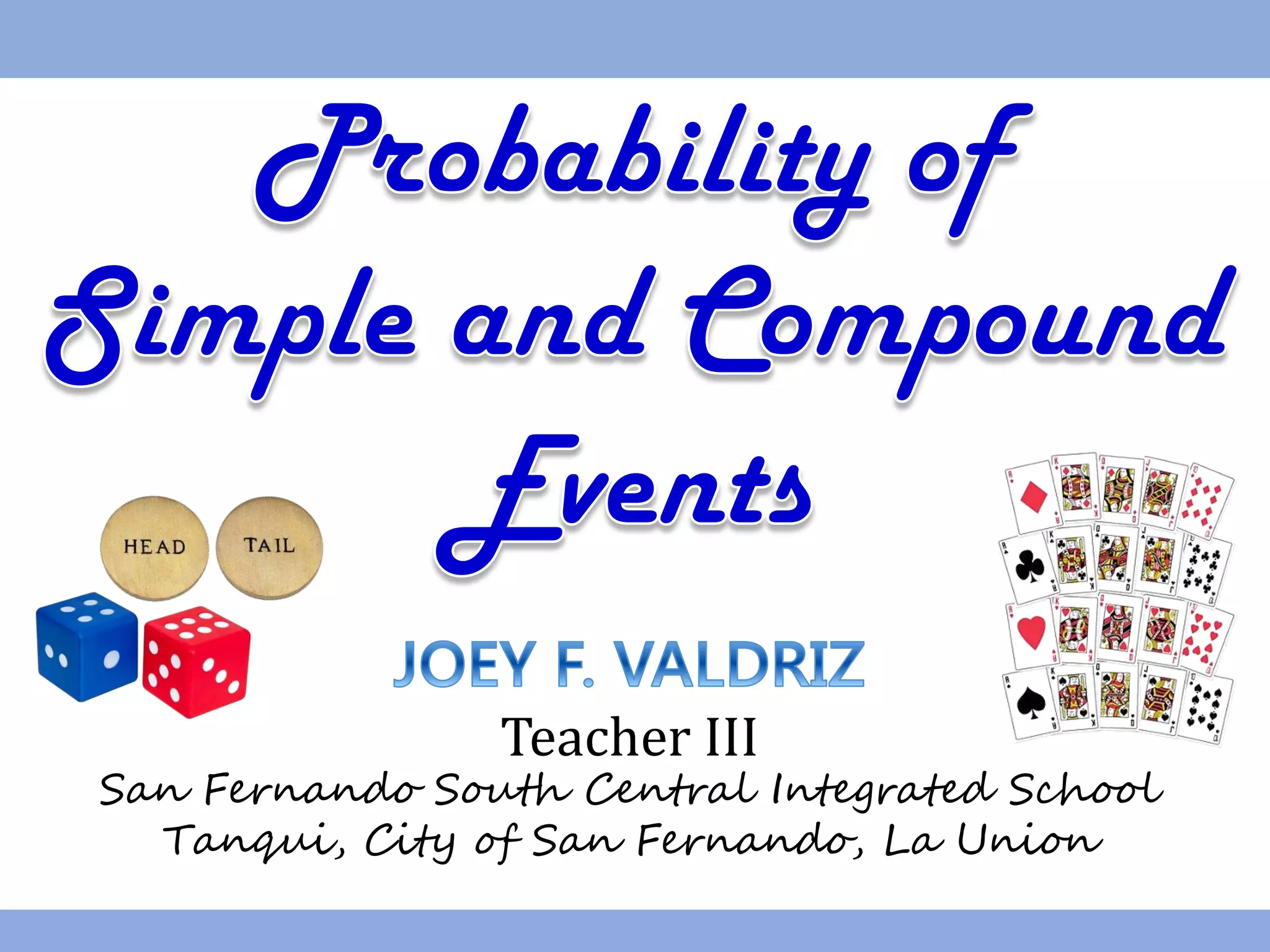 Probability of Simple and Compound Events | PDF