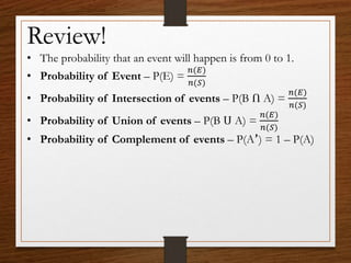 PROBABILITY OF UNION AND EVENT by zoen.pptx