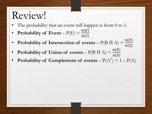 PROBABILITY OF UNION AND EVENT by zoen.pptx | Physics | Science