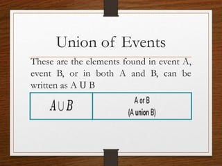 PROBABILITY OF UNION AND EVENT by zoen.pptx