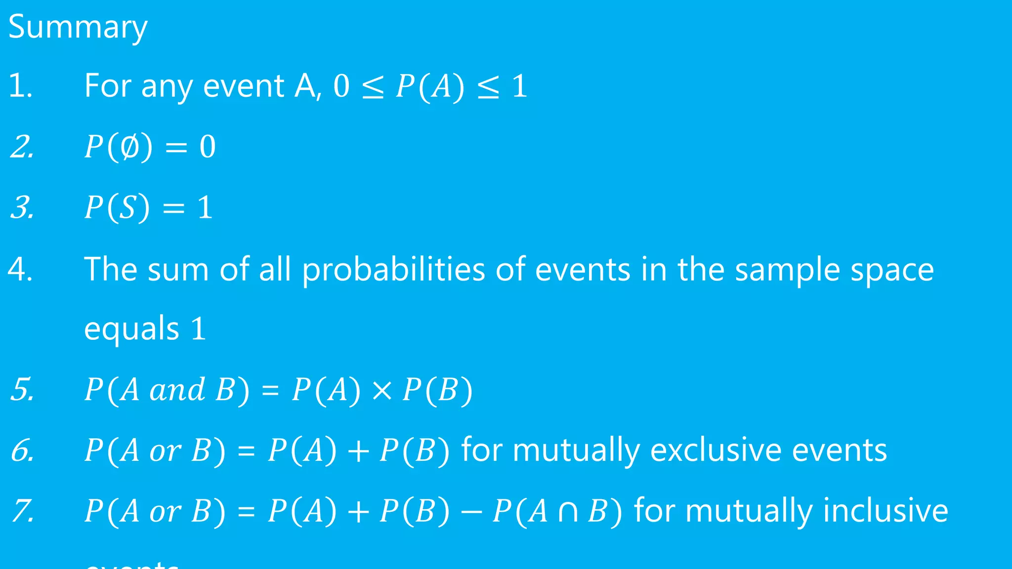 Probability revision card | PPT