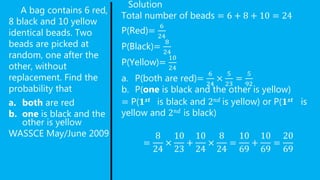 Probability revision card | PPT