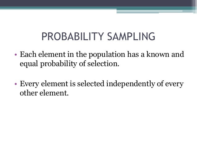 Probability Sampling