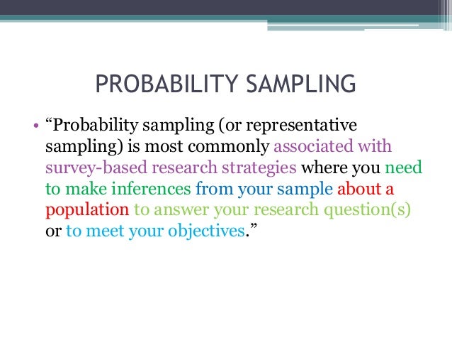 Probability Sampling