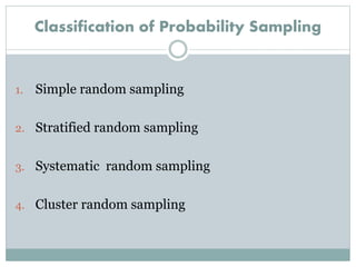 Probability sampling | PPT | Free Download