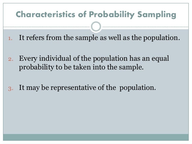 Probability sampling