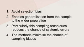 Overview of Probability Sampling Methods | PPT