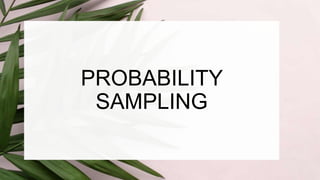 Overview of Probability Sampling Methods | PPT | Free Download