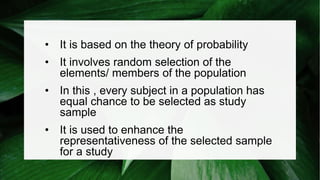 Overview of Probability Sampling Methods | PPT