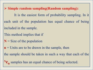 Methods of Probability sampling | PPTX