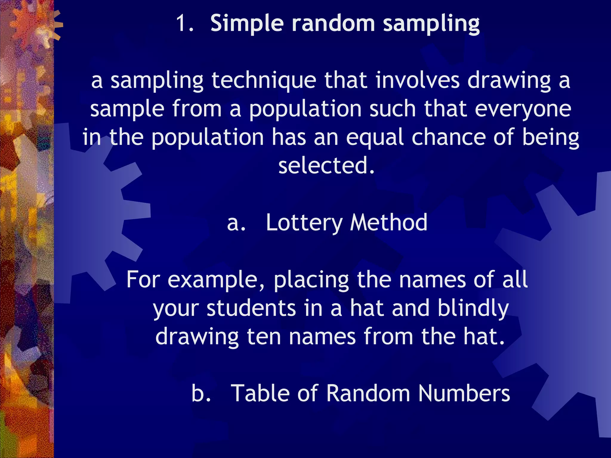 Probability sampling techniques | PPT
