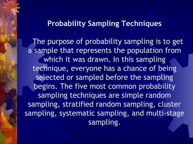 Probability sampling techniques | PPT
