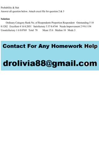 Probability & StatAnswer all question below. Attach excel file for.pdf