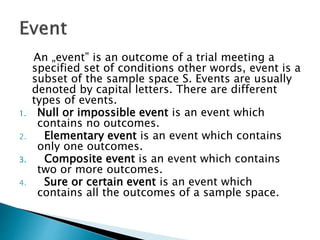 Probability terminologies | PPTX