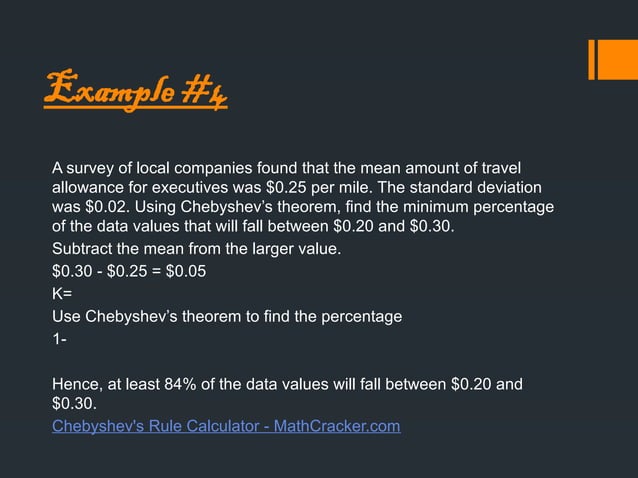 probability theory on Chebyshevs theorem presentation.pptx | Free Download