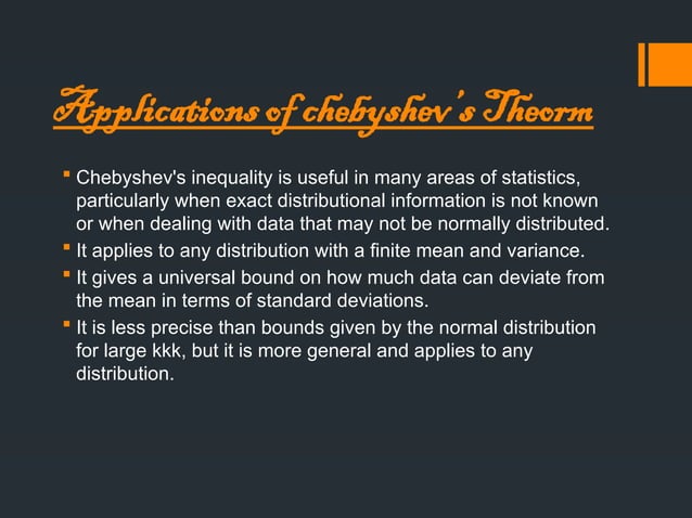 probability theory on Chebyshevs theorem presentation.pptx | Free Download