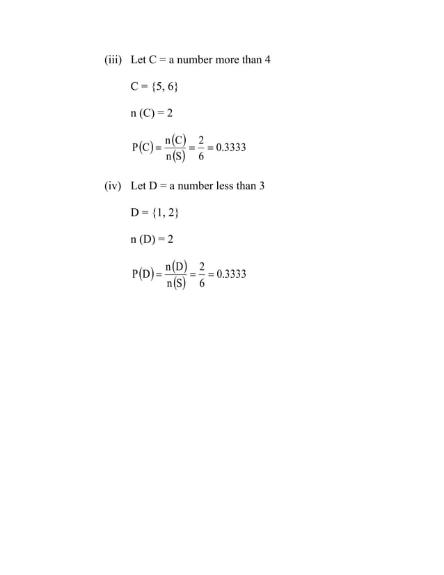 Probability (throwing die) | PDF