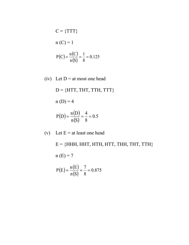 Probability (tossing coin) | PDF