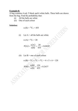 Probability (using combination) | PDF