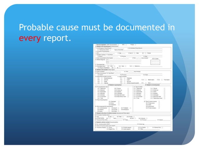 Writing Better Police Reports: Probable Cause | PPTX