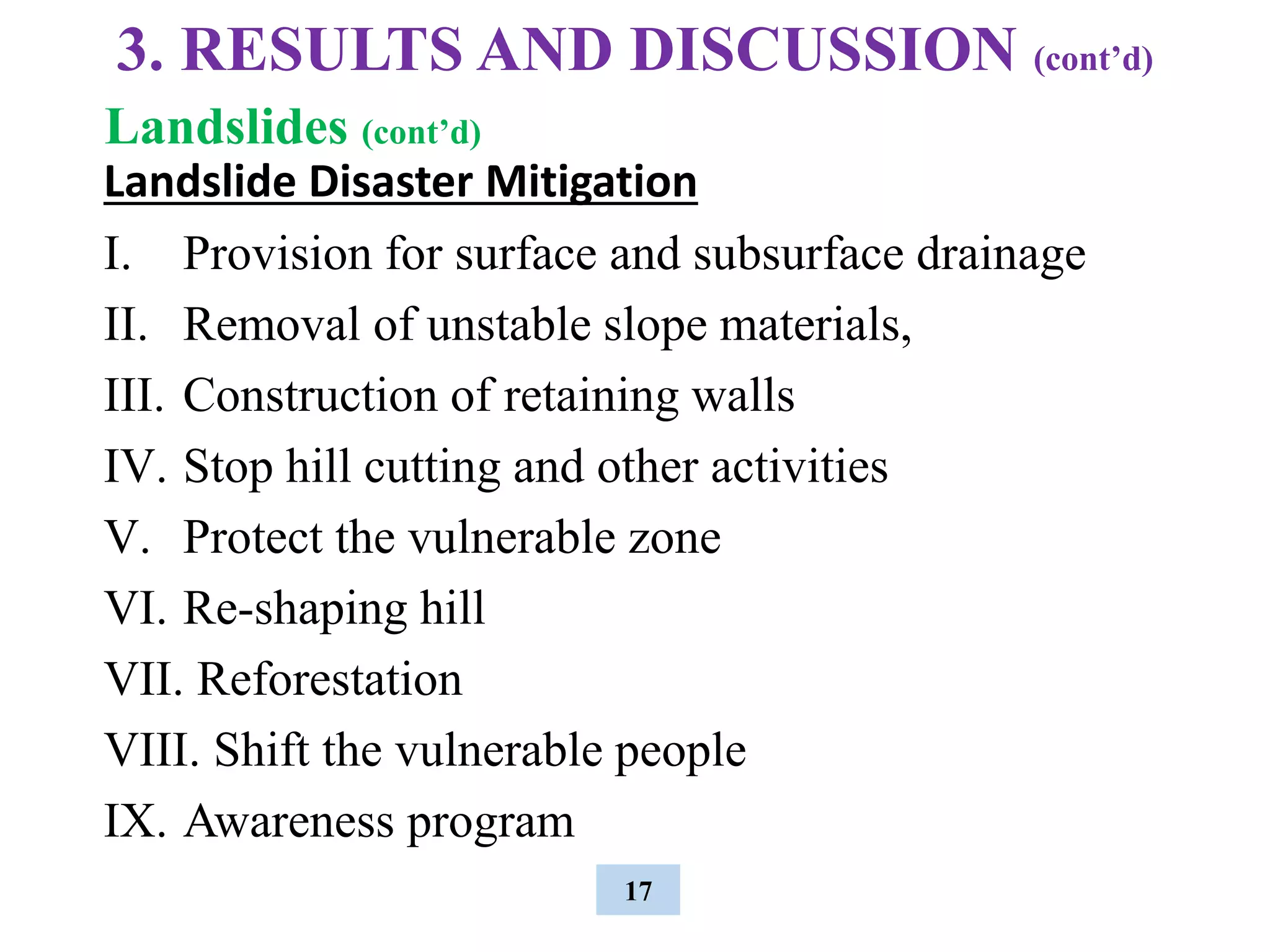 Probable disasters and their management at Risang waterfall, Alutila ...