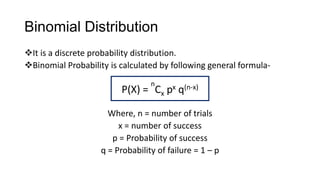 Binomial and Poission Probablity distribution | PPTX