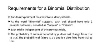 Binomial and Poission Probablity distribution | PPTX