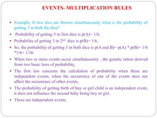 PROBABILITY IN GENETICS AND ITS USES IN HUMAN WELFARE | PDF