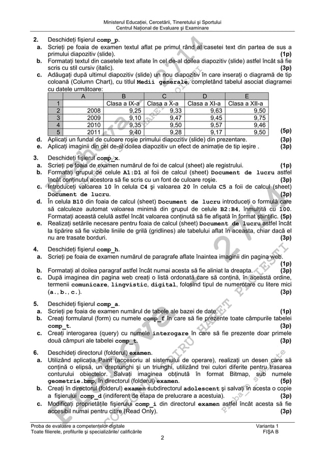 Proba d competente_digitale_var_01_fisa_b | PDF