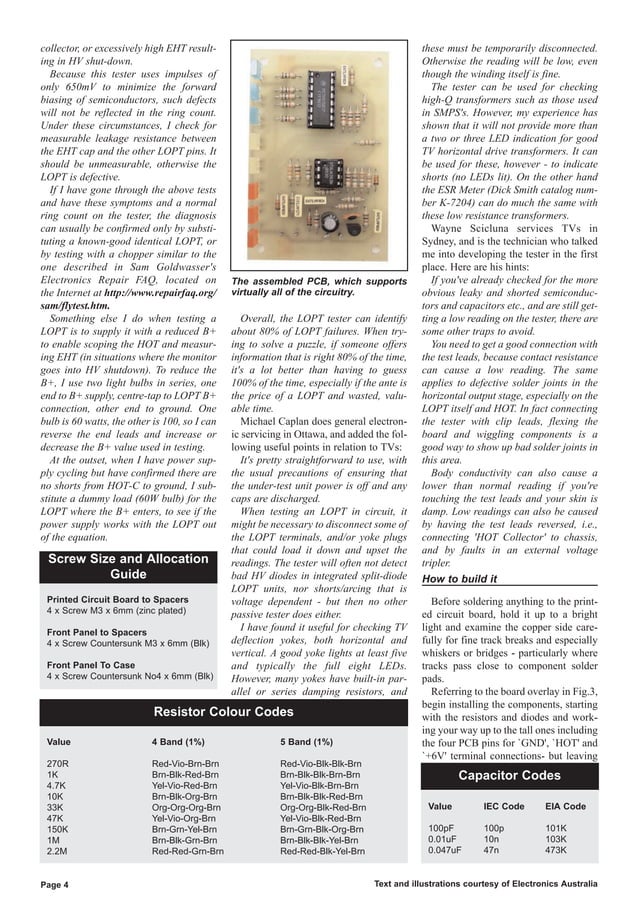 Electrónica: Probador de LOPT/FBT Flyback | PDF