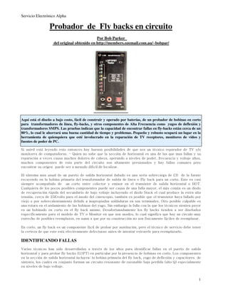 Electrónica: Probador flyback | PDF | Radio Control | Hobbies & Interests