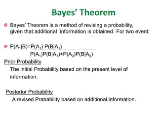 Probability Concept and Bayes Theorem | PPTX