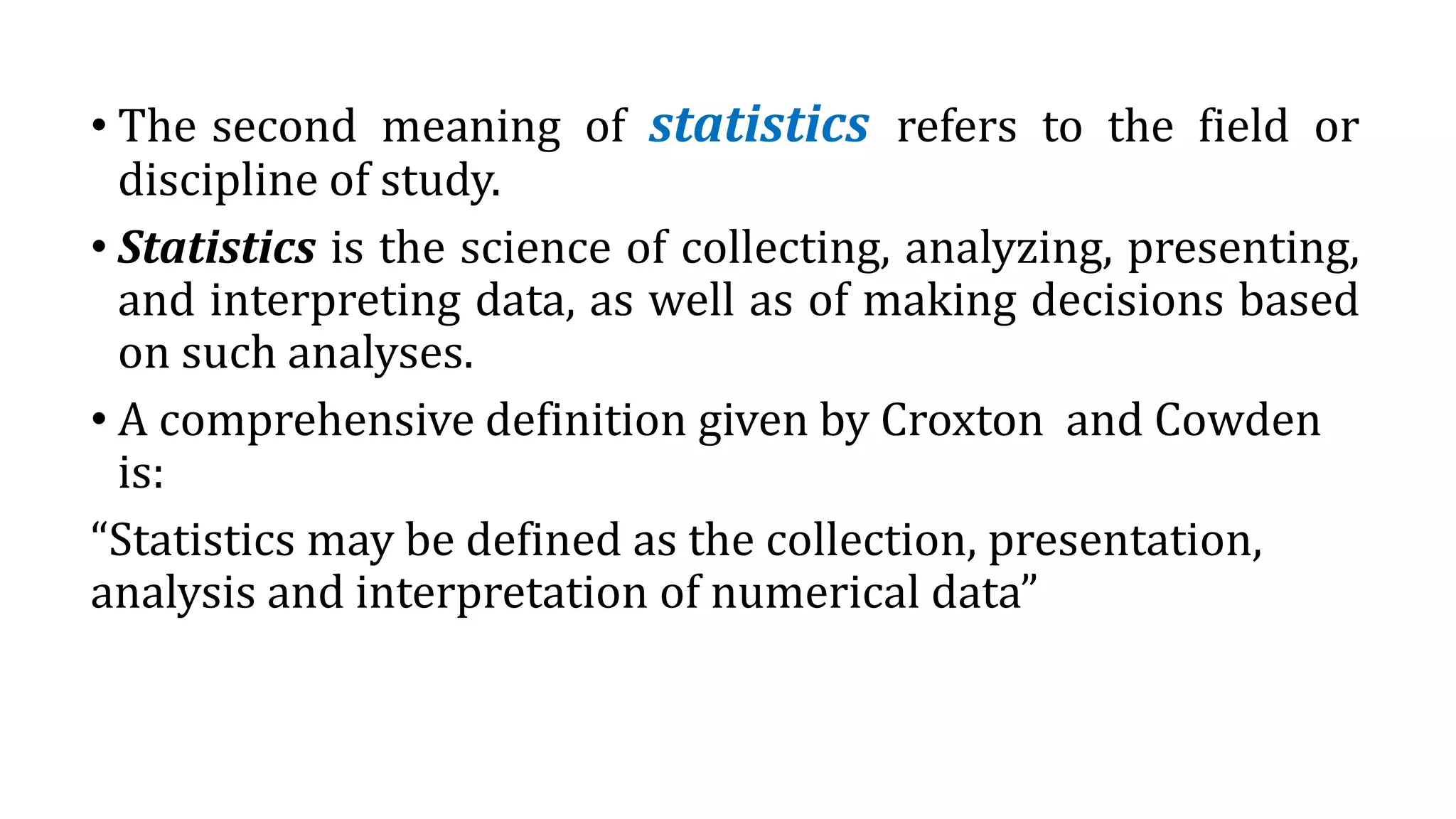 Introduction to statistics.pptx | Business | Business and Finance