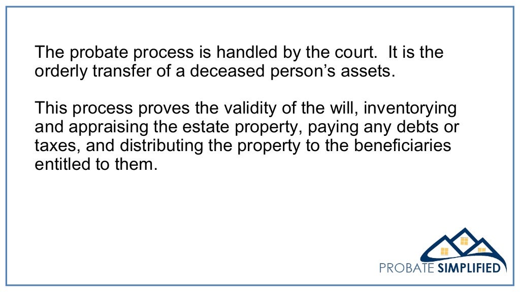 Real Estate Probate Process and Timeline Real Estate Probate Process and Timeline