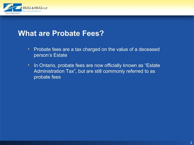 Probate Fees in Ontario | PPT