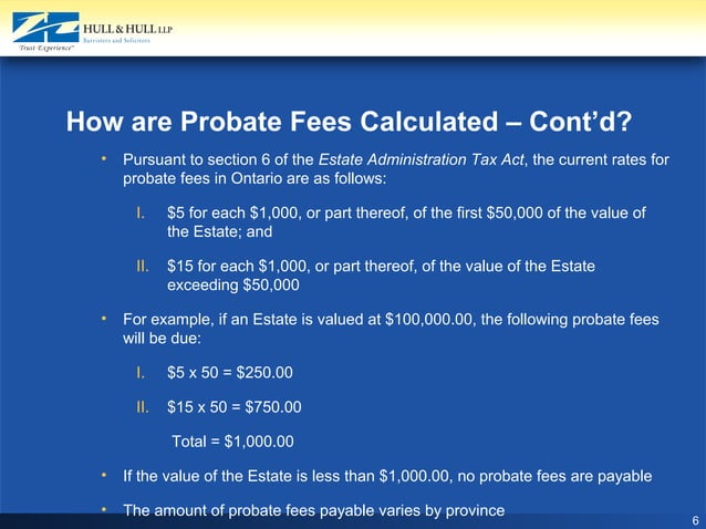 Probate Fees in Ontario | PPT