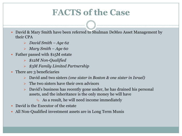 Probate To Distribution Of Assets Case Study | PPT