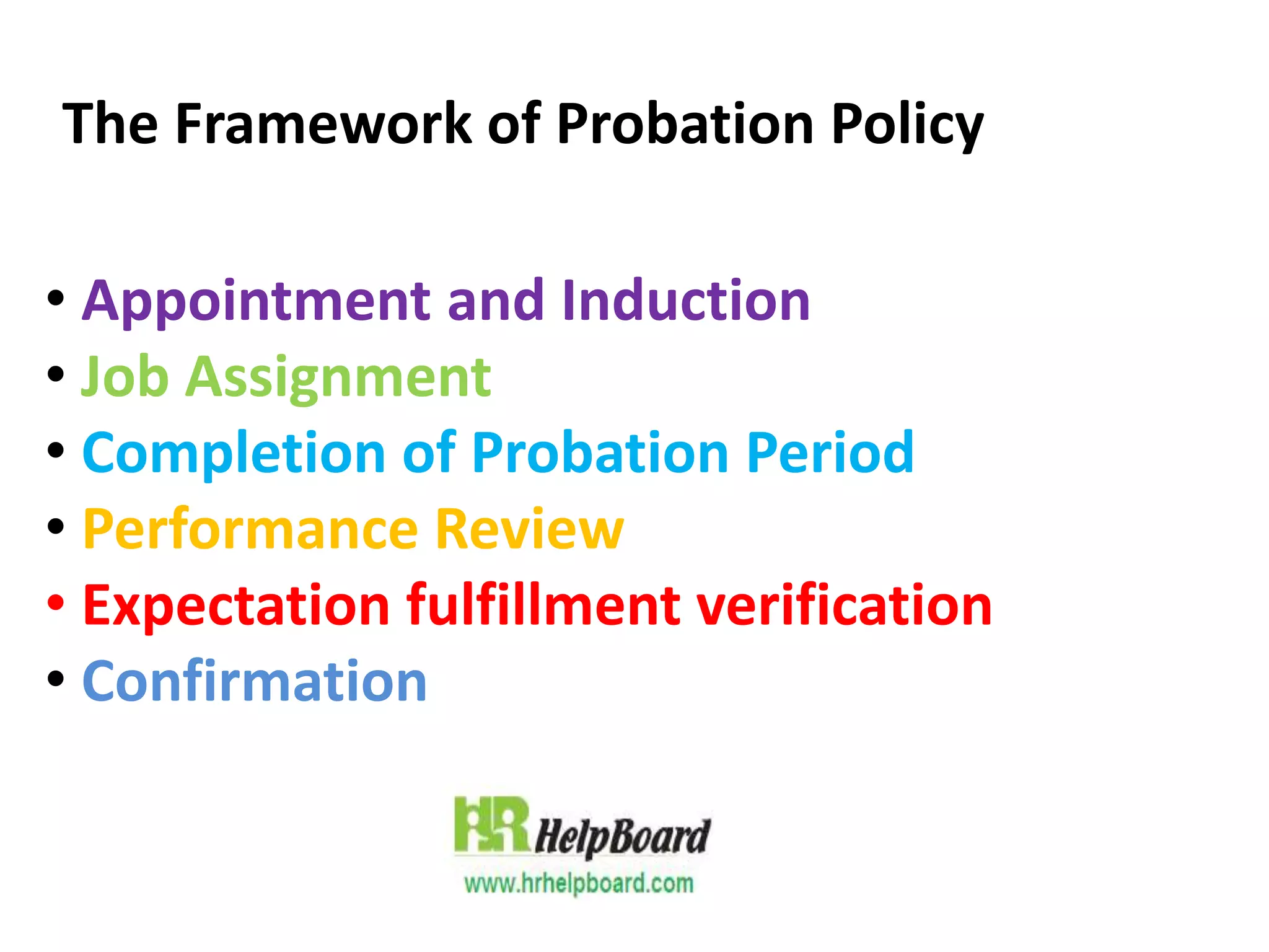 Probation and confirmation policy for employee -Hrhelpboard | PPTX
