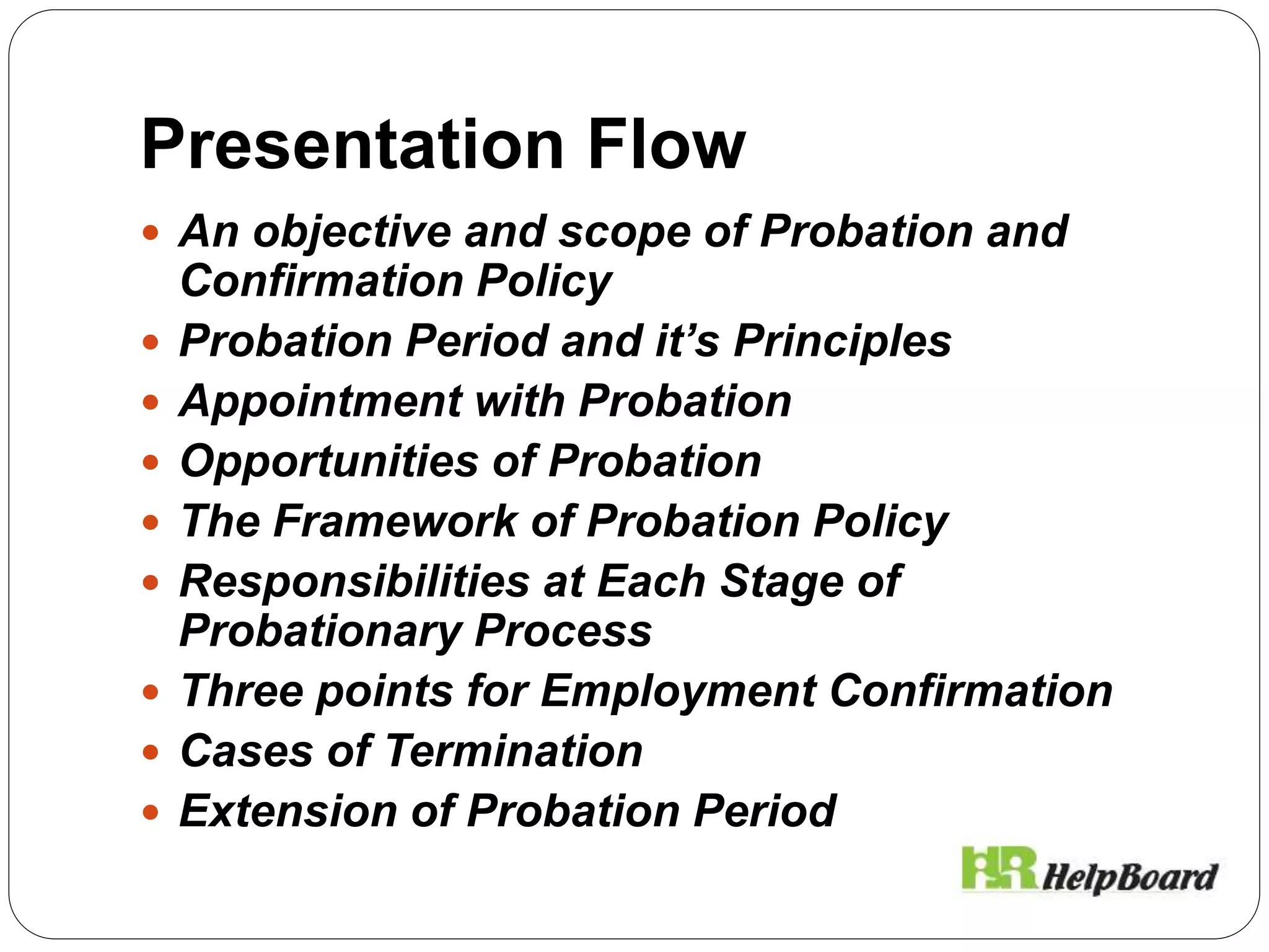 Probation and Confirmation Policy | PPTX