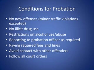 Conditions Of Probation