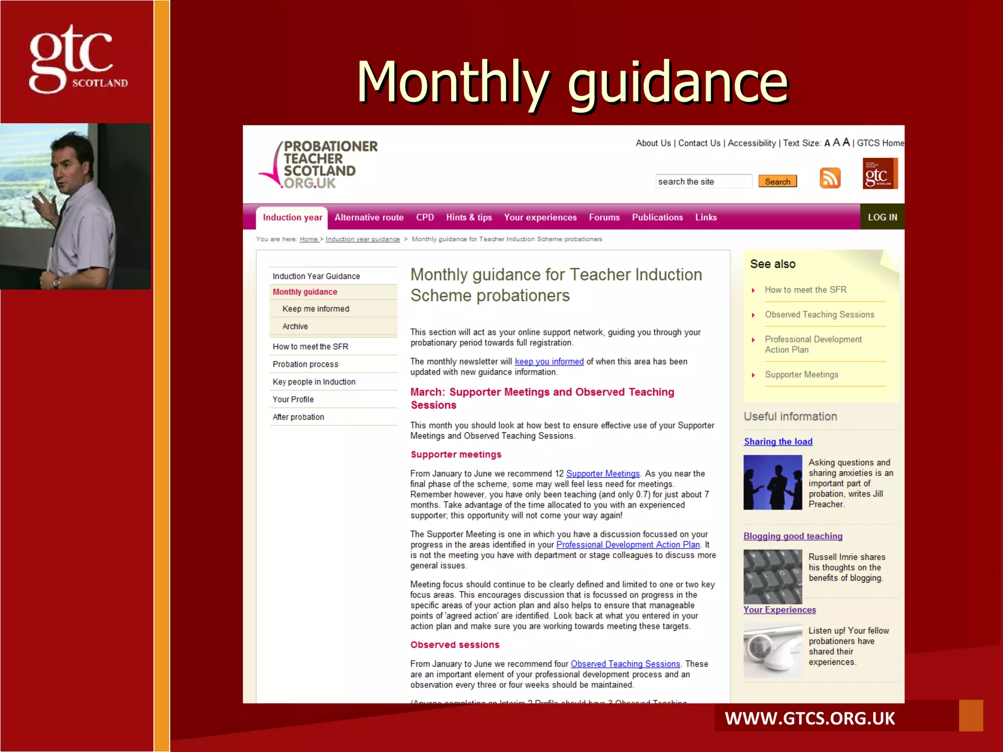Probationer Teacher Scotland Website Presentation | PPT