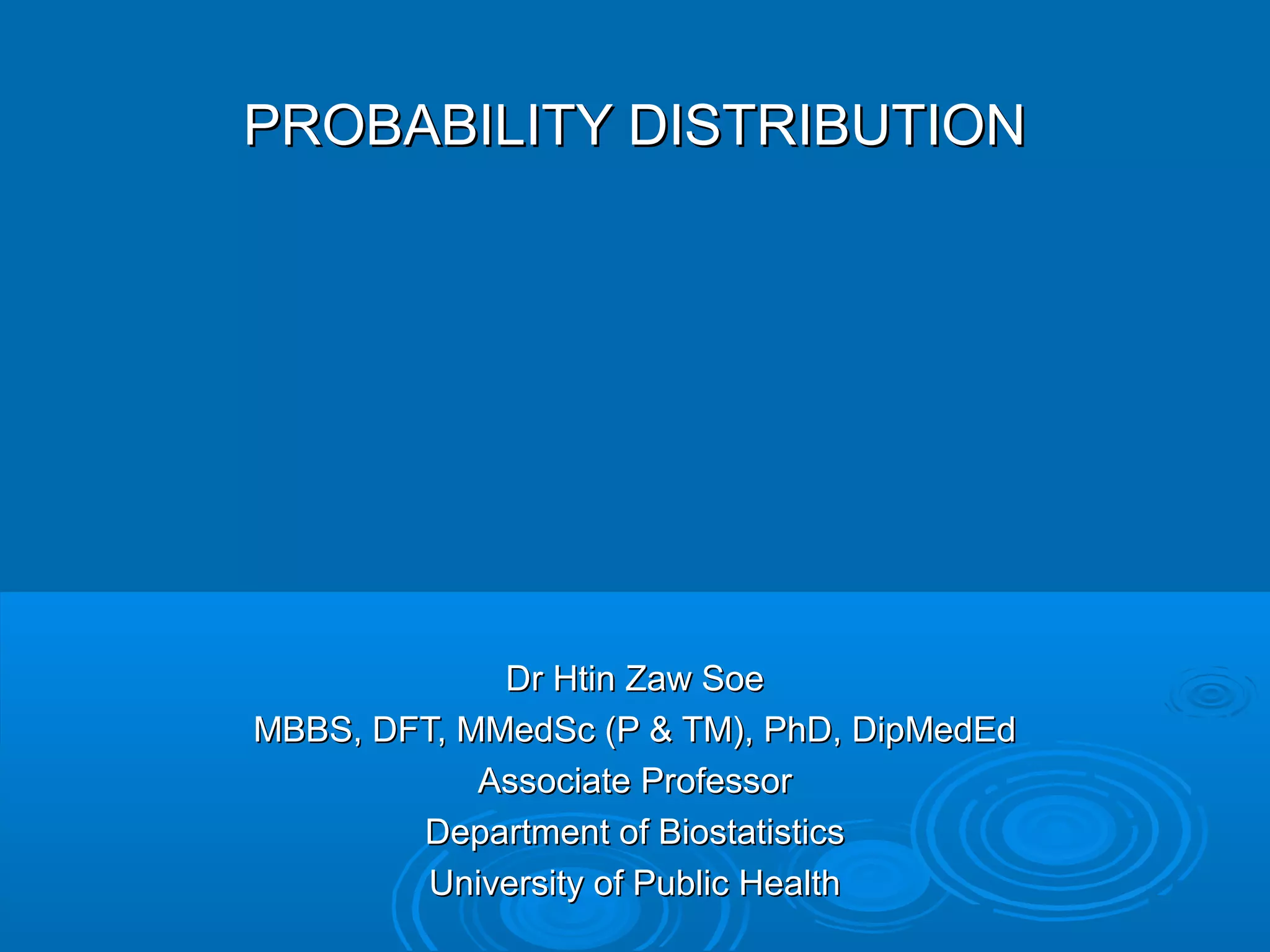 Probablity distribution | PPT