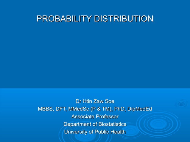 Probablity distribution | PPT