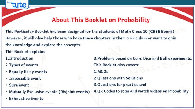 Probability for Class 10 CBSE - Mathematics | PDF