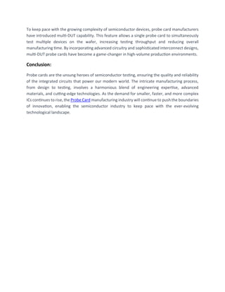 Probe Card Manufacturing Paving the Way for Semiconductor Testing ...